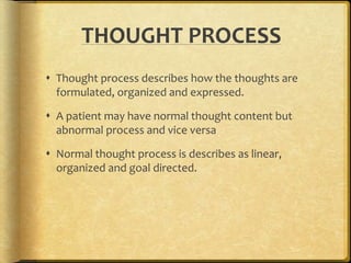 Mental state exam-part one | PPTX