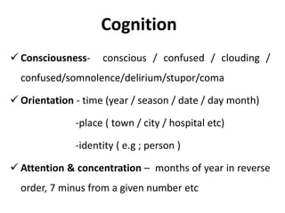 Mental state examination | PPTX