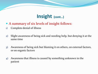 Mental state examination abstract thinking, insight and judgment | PPTX