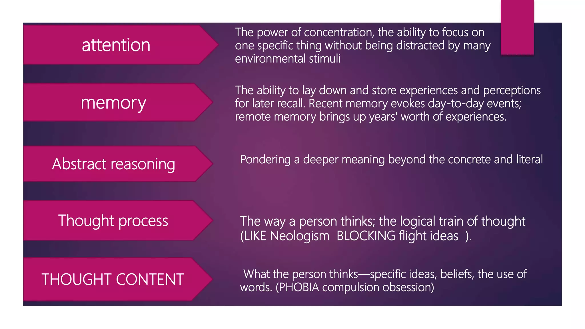 Mental status assessment presentation | PPTX