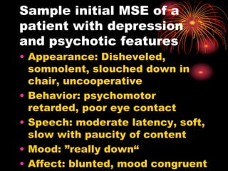 The Mental Status Exam (MSE) The Mental examination | PPT