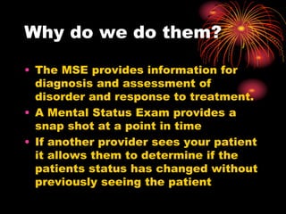 The Mental Status Exam (MSE) The Mental examination | PPT