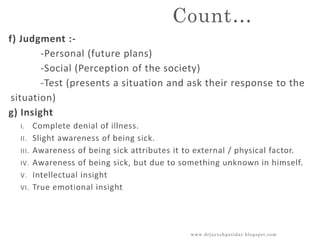 Mental status examination | PPSX