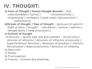 Mental status examination | PPSX