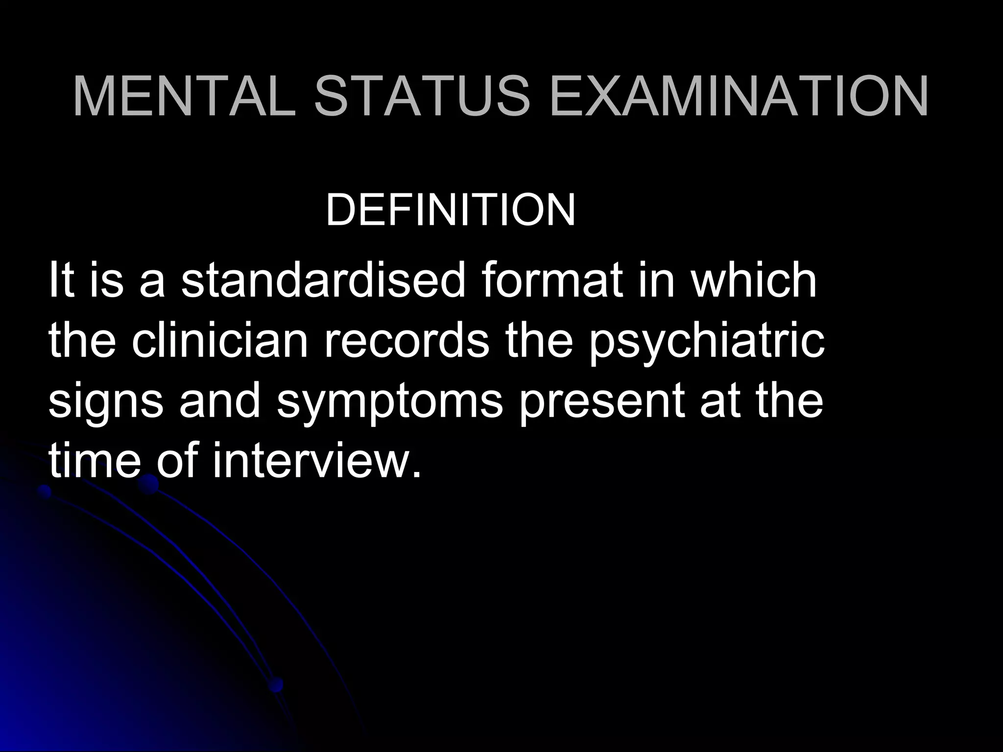 Mental status examination | PPT