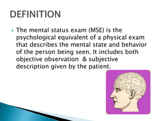 Mental status examination | PPTX