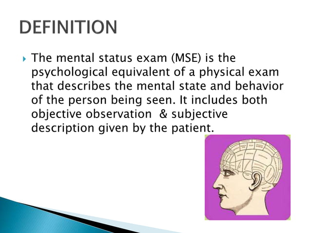 Mental status examination | PPTX