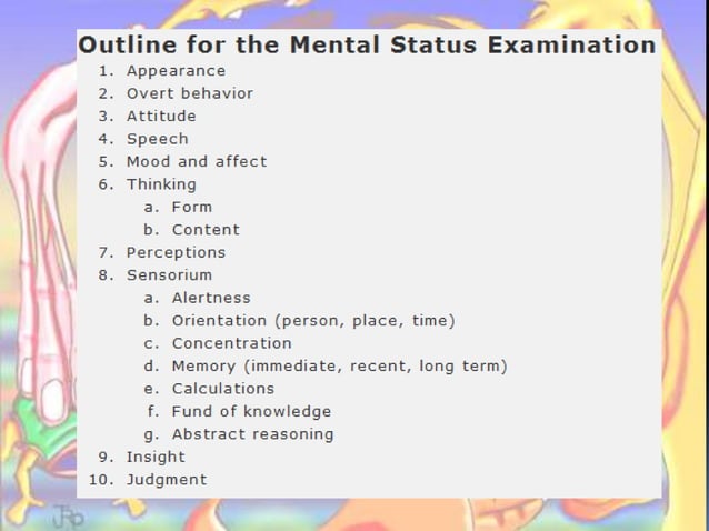 Mental Status Examination.ppt | Free Download