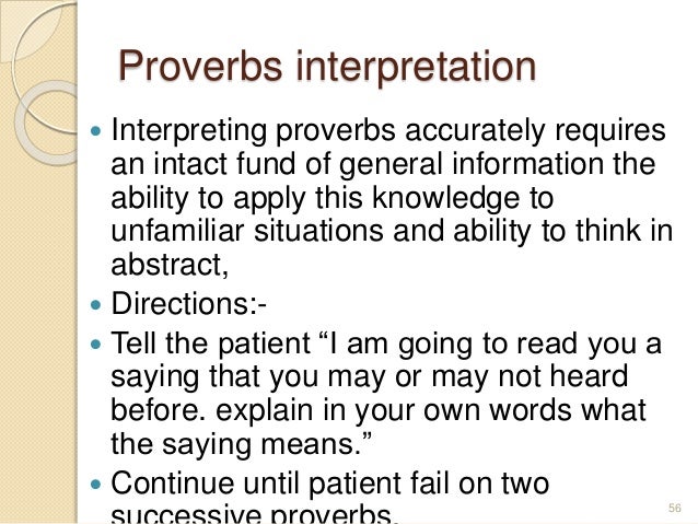 Mental status examination in Psychiatry