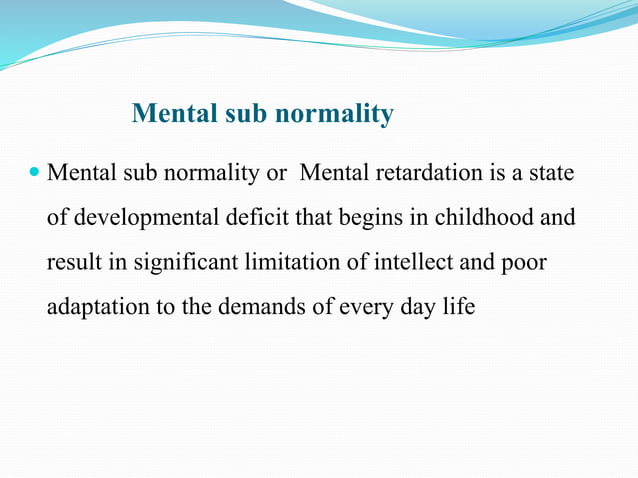 MENTAL SUBNORMALITY 2 ...