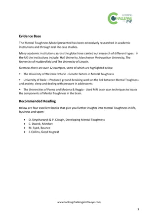 Mental Toughness Information | PDF