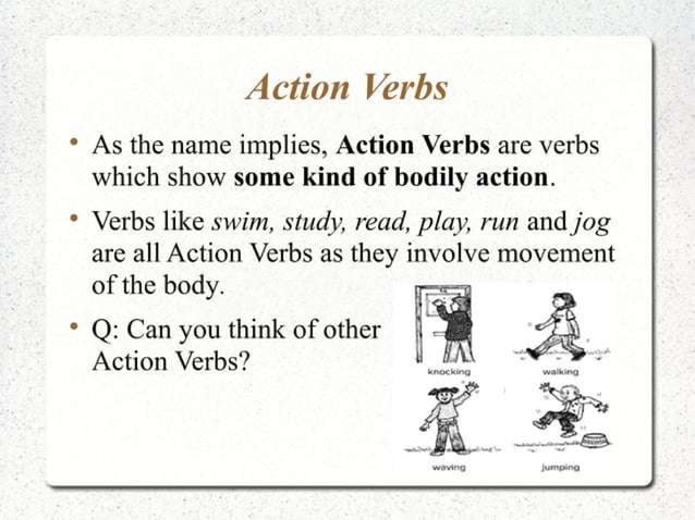 Mental Verb dan action verb Jaya untuk pembelajaran kelas | PPT | Free ...