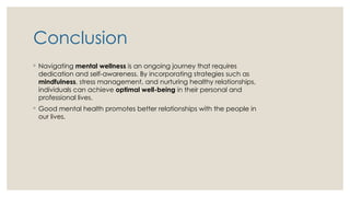 mental wellness and scope to management | PPT