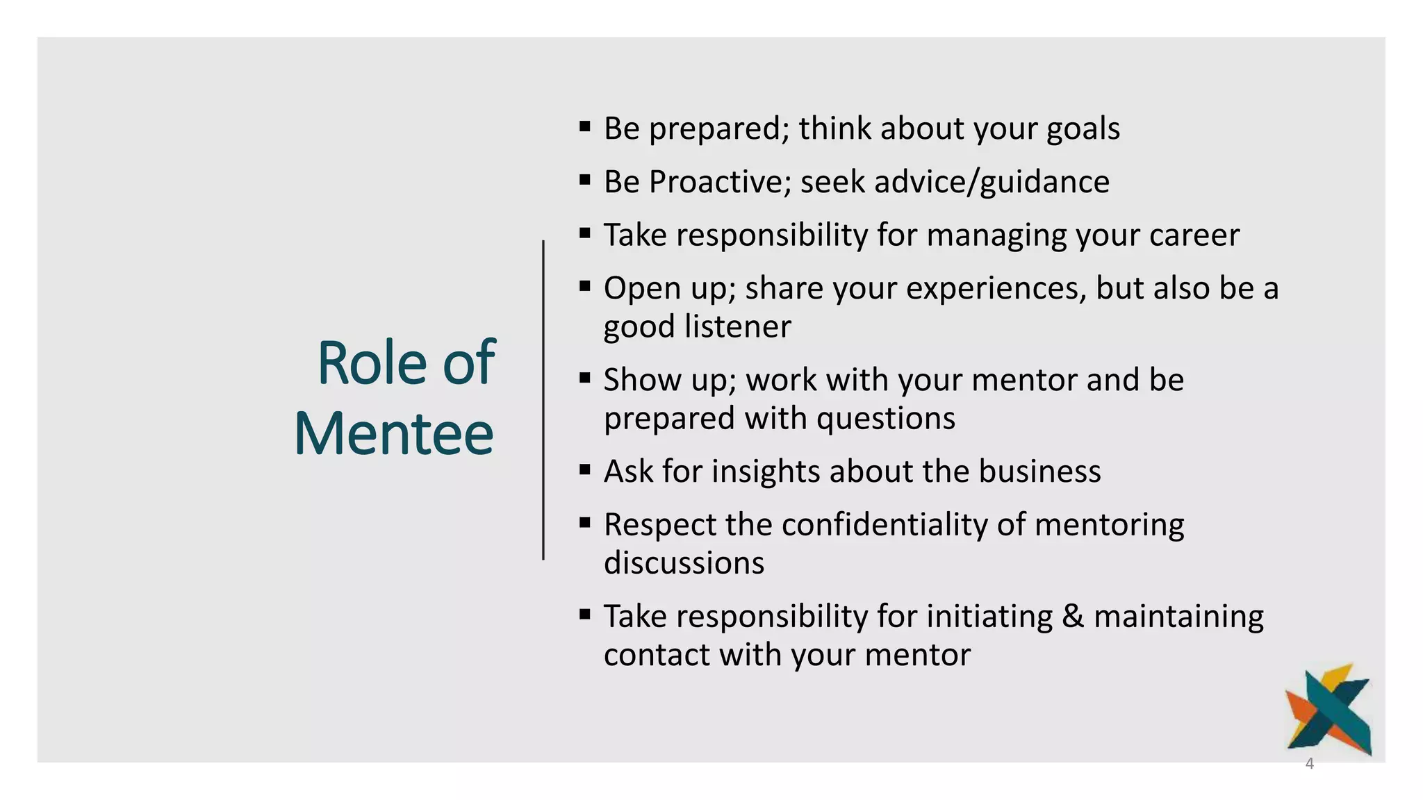 Mentee training 2021 | PPTX