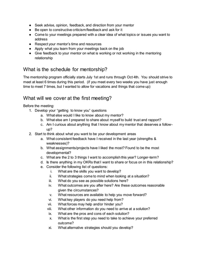 Mentee training guide | PDF