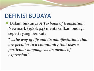 Menterjemah unsur budaya | PPT