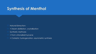 Introduction of Menthol & some useful points | PPSX