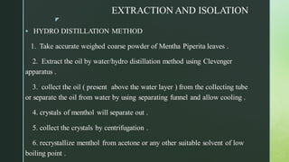MENTHOL CRUDE DRUG ( pharmacognosy) .... | PDF