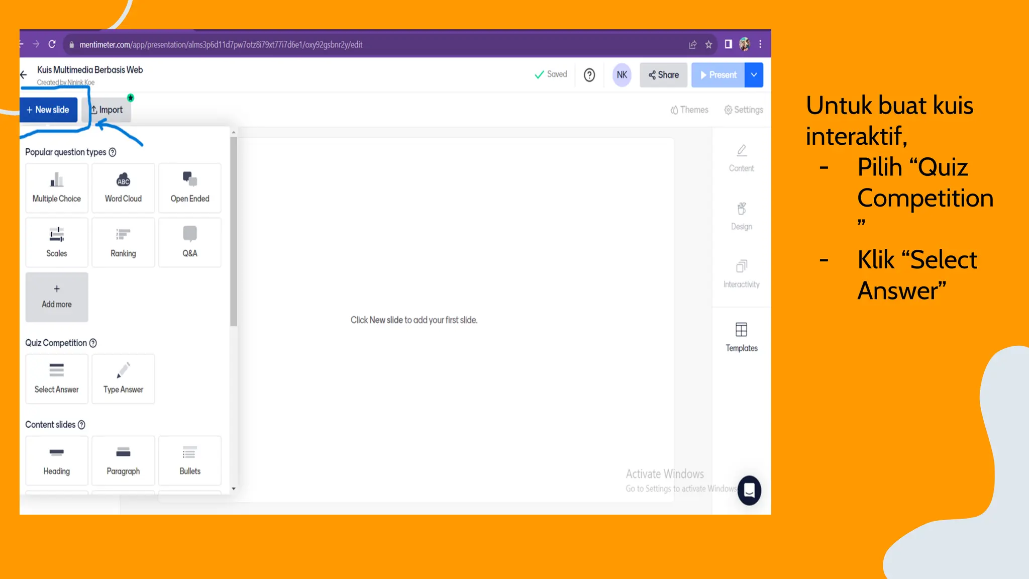 Bagaimana menggunakan aplikasi mentimeter untuk pembelajaran | PDF