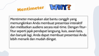 Bagaimana menggunakan aplikasi mentimeter untuk pembelajaran | PDF