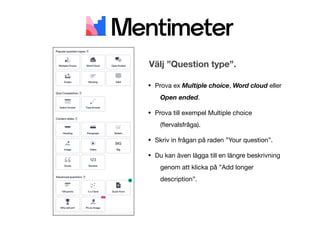 Mentimeter - en bildguide | PDF