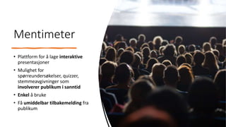 Mentimeter i skolen | PPT