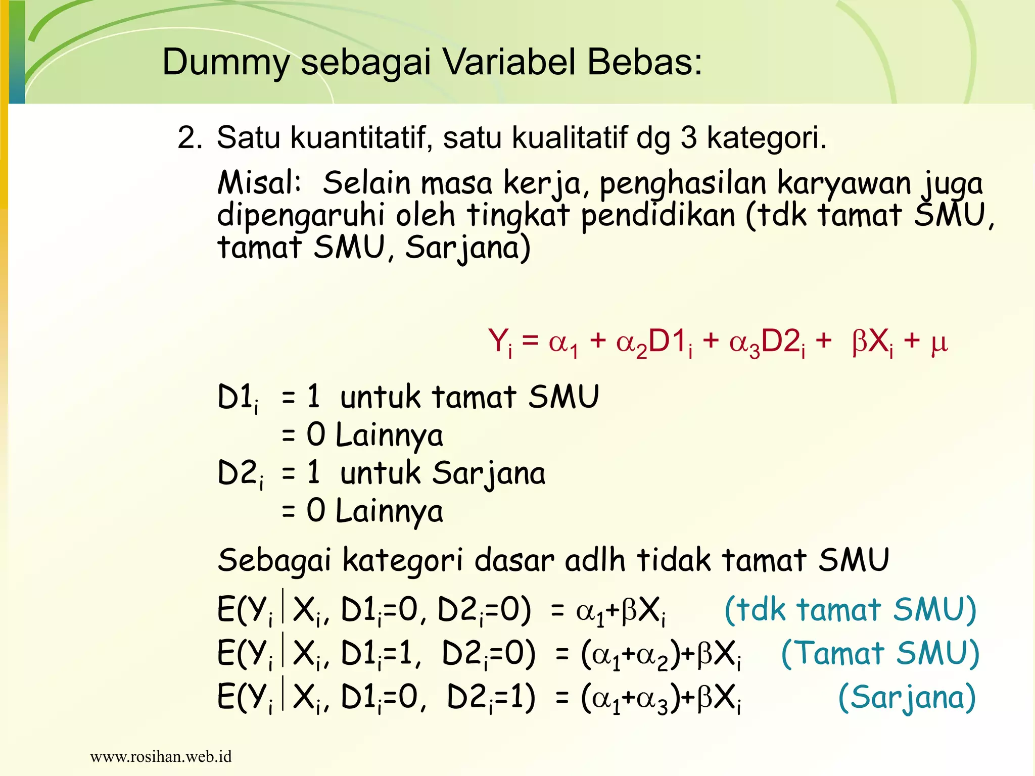 Mentkuan 8 dummmyvaribel | PPTX