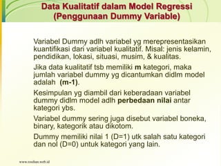 Mentkuan 8 dummmyvaribel | PPTX
