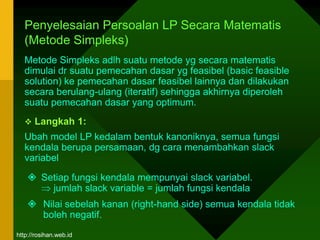 Mentkuan10linierprograming | PPTX