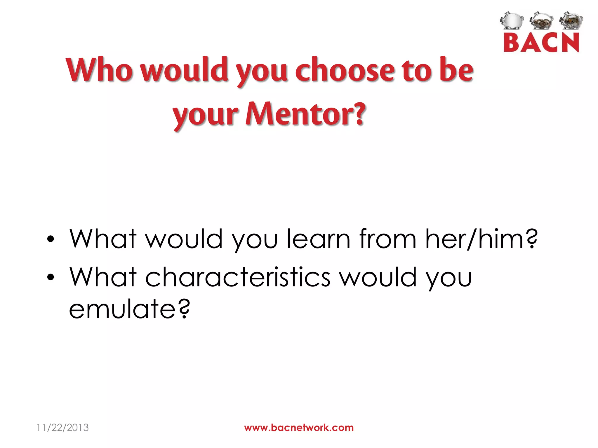Who Would You Choose as Your Mentor? | PDF