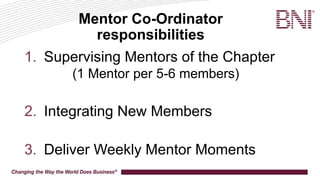 BNI Manitoba Training for Mentors and Mentor Co-Odinators | PPTX