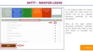 Mentor - Mentee Process flow for teachers | PPT