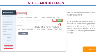 Mentor - Mentee Process flow for teachers | PPT