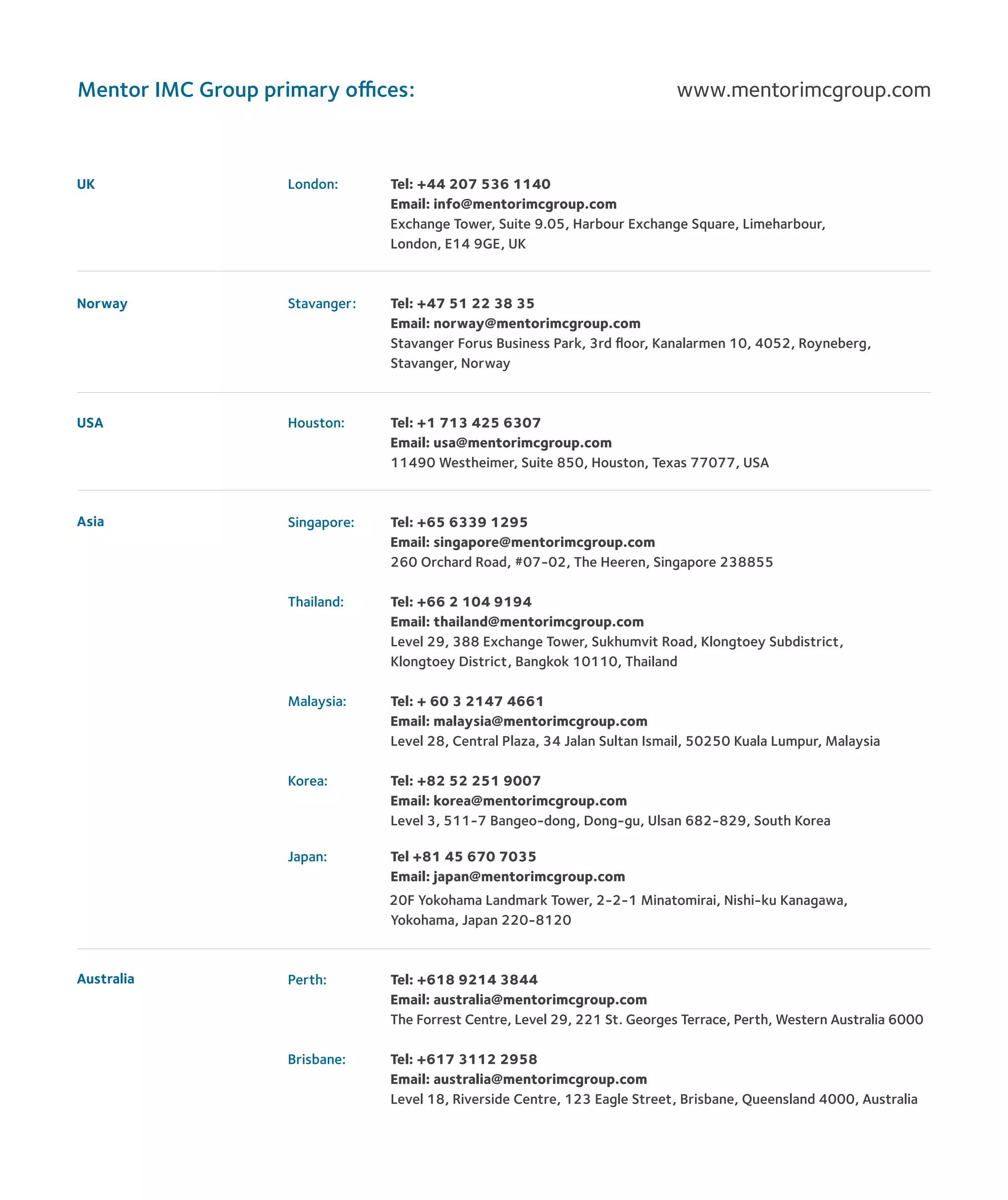 Mentor imc group brochure | PDF