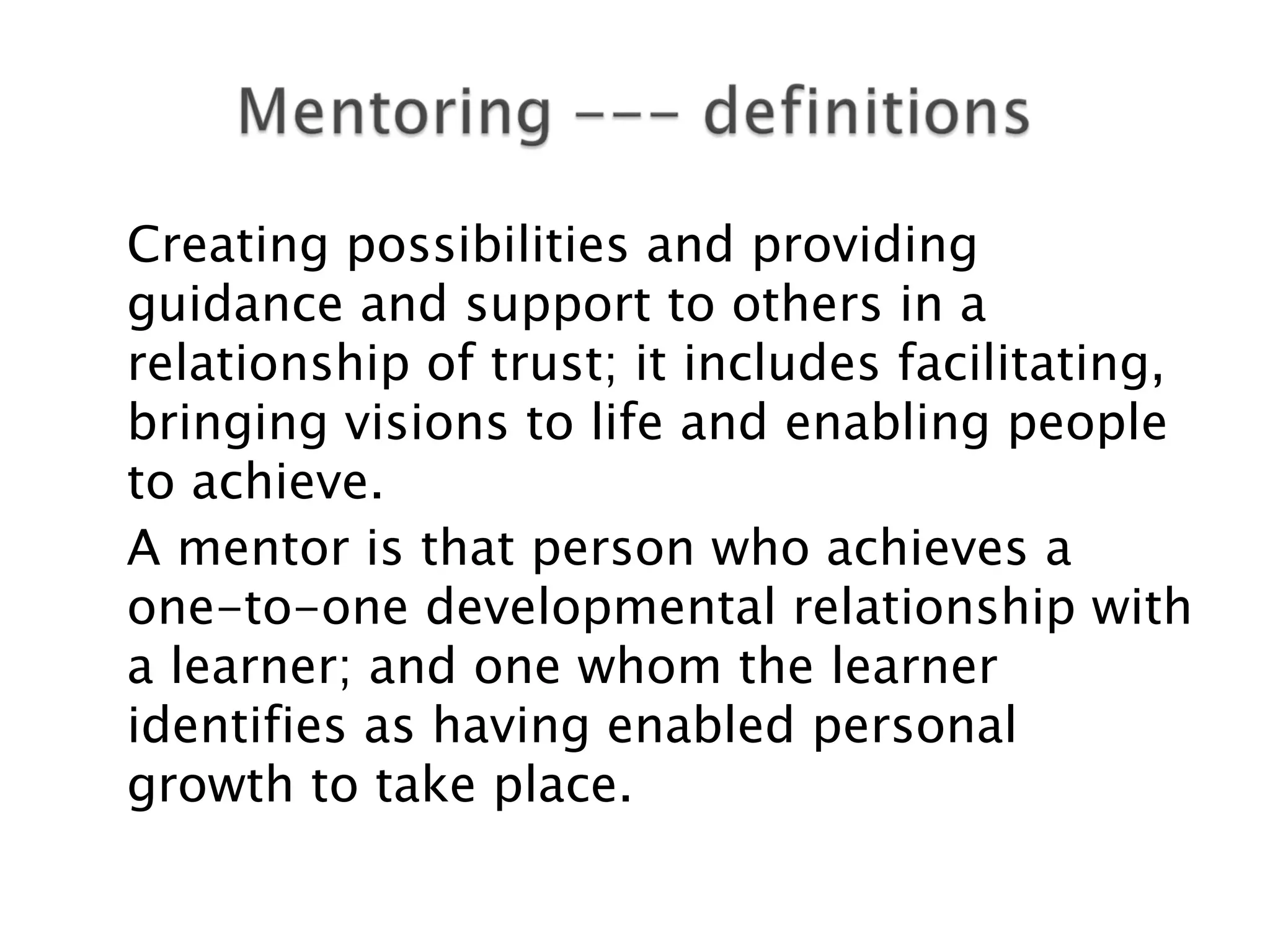 A Simple Guide for Mentoring | PPT