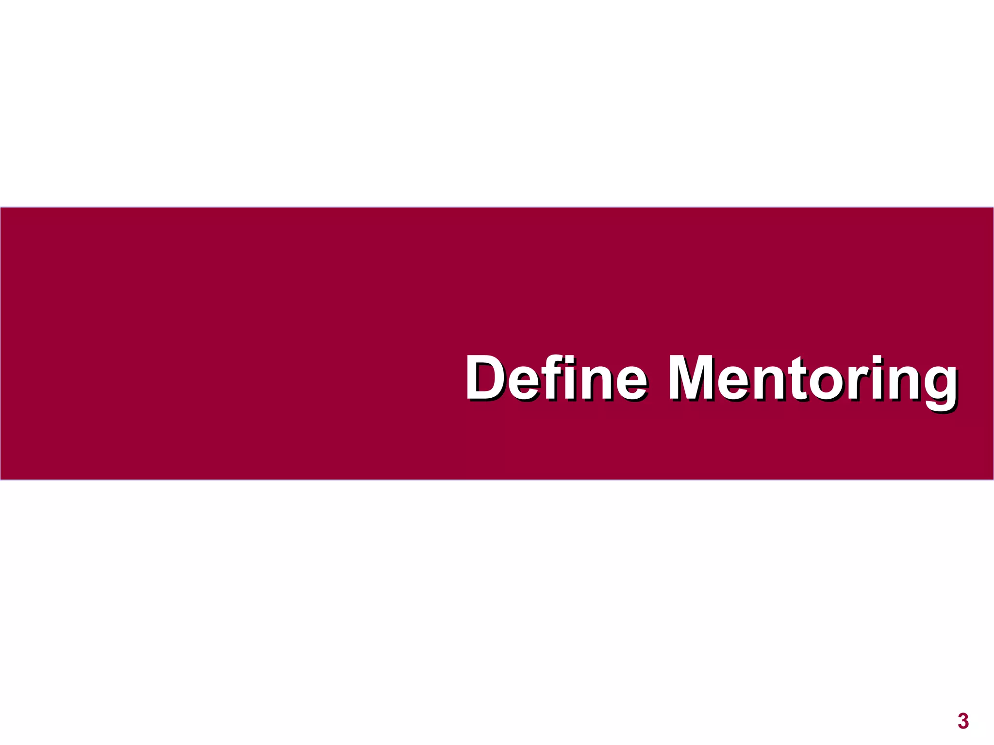 Launching an Effective Mentoring Program | PPT