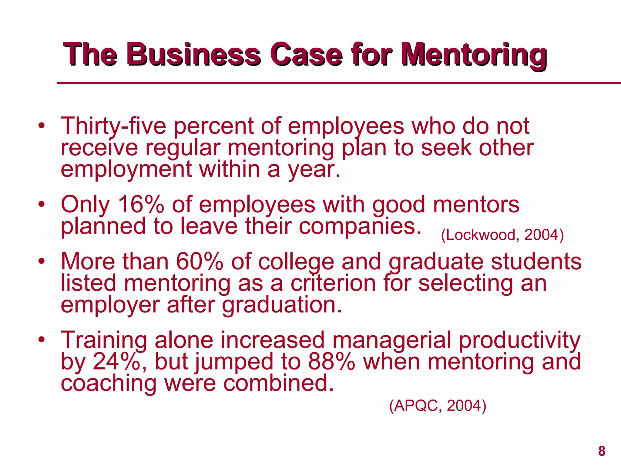 Launching an Effective Mentoring Program | PPT