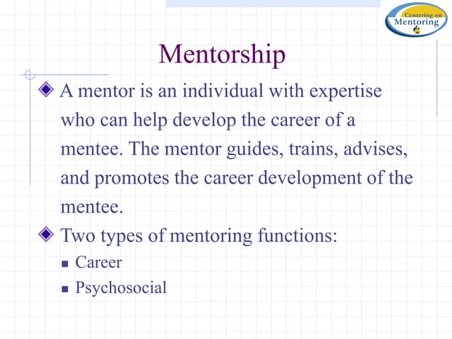 mentoring programs and roles of mentors & mentee.ppt