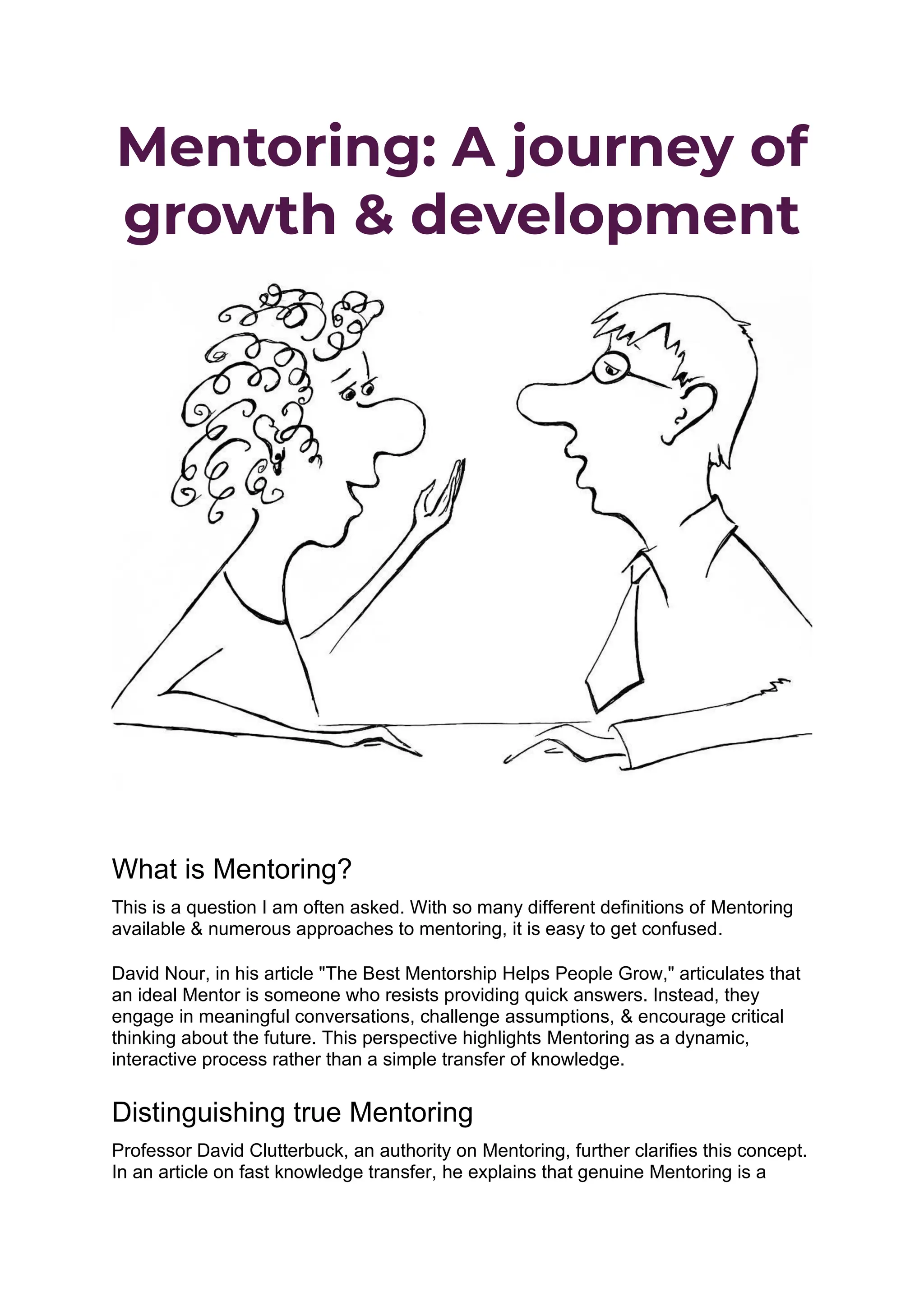 Mentoring - A journey of growth & development | PDF