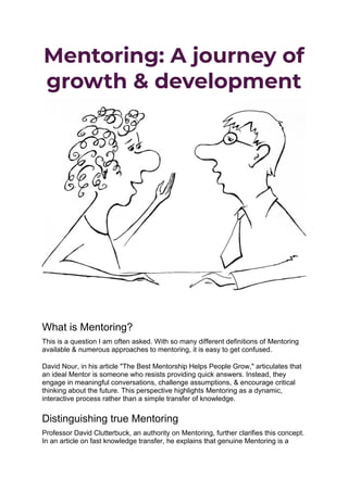 Mentoring - A journey of growth & development | PDF