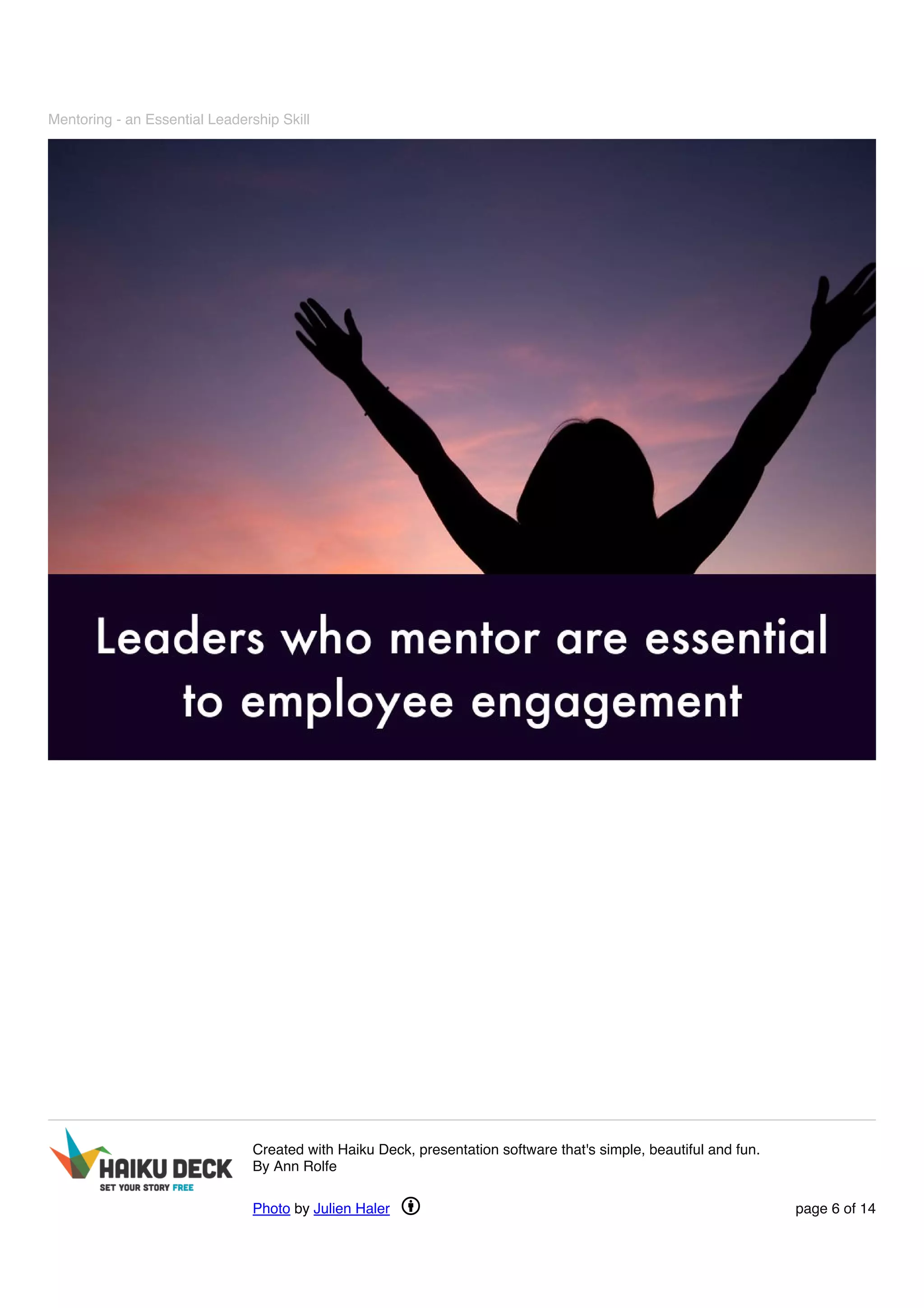 Mentoring an essential leadership skill | PDF