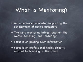 Mentoring & Induction | PPT