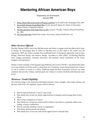 Mentoring African American Boys | PDF