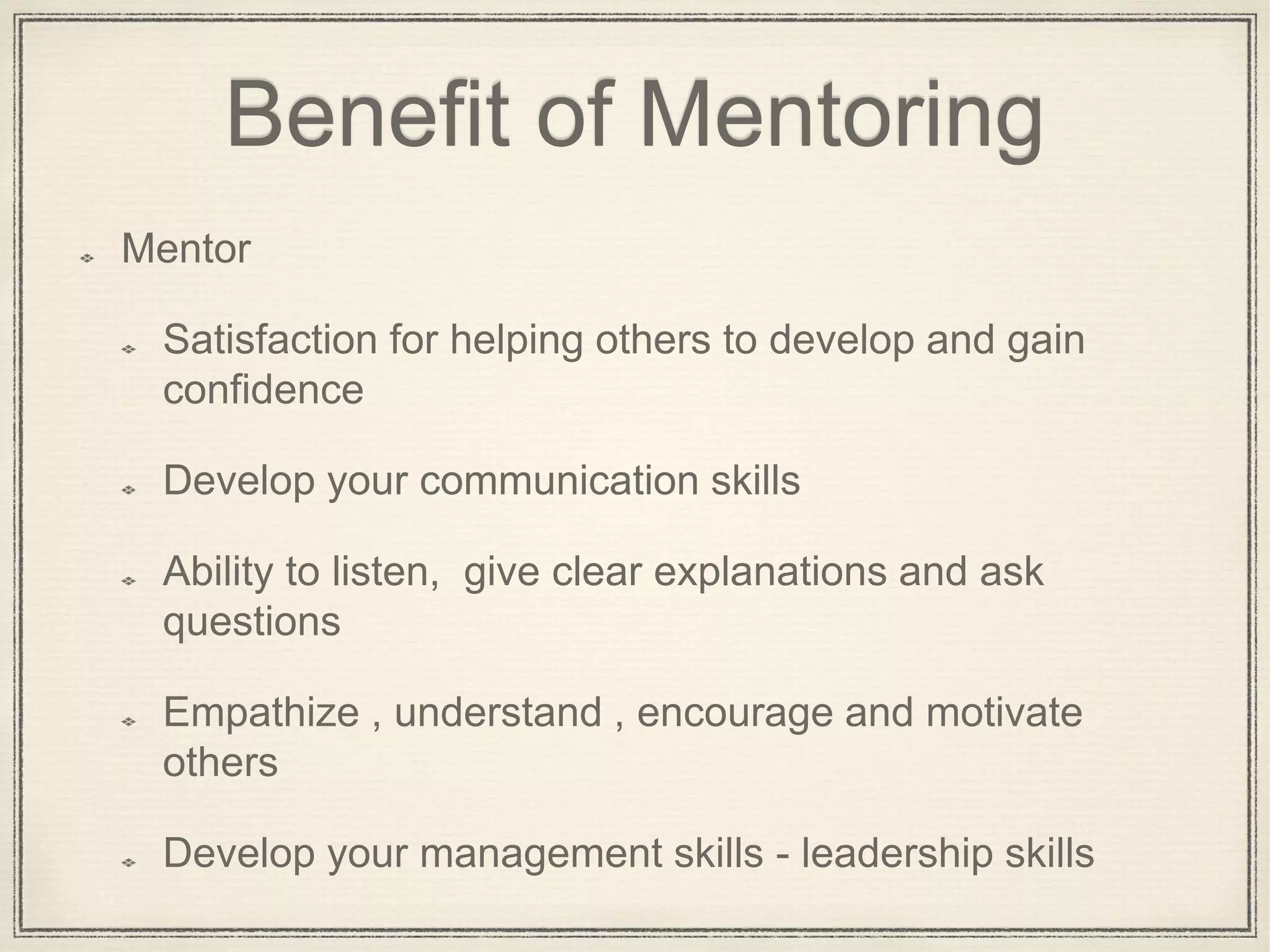 Mentoring and coaching | PPTX