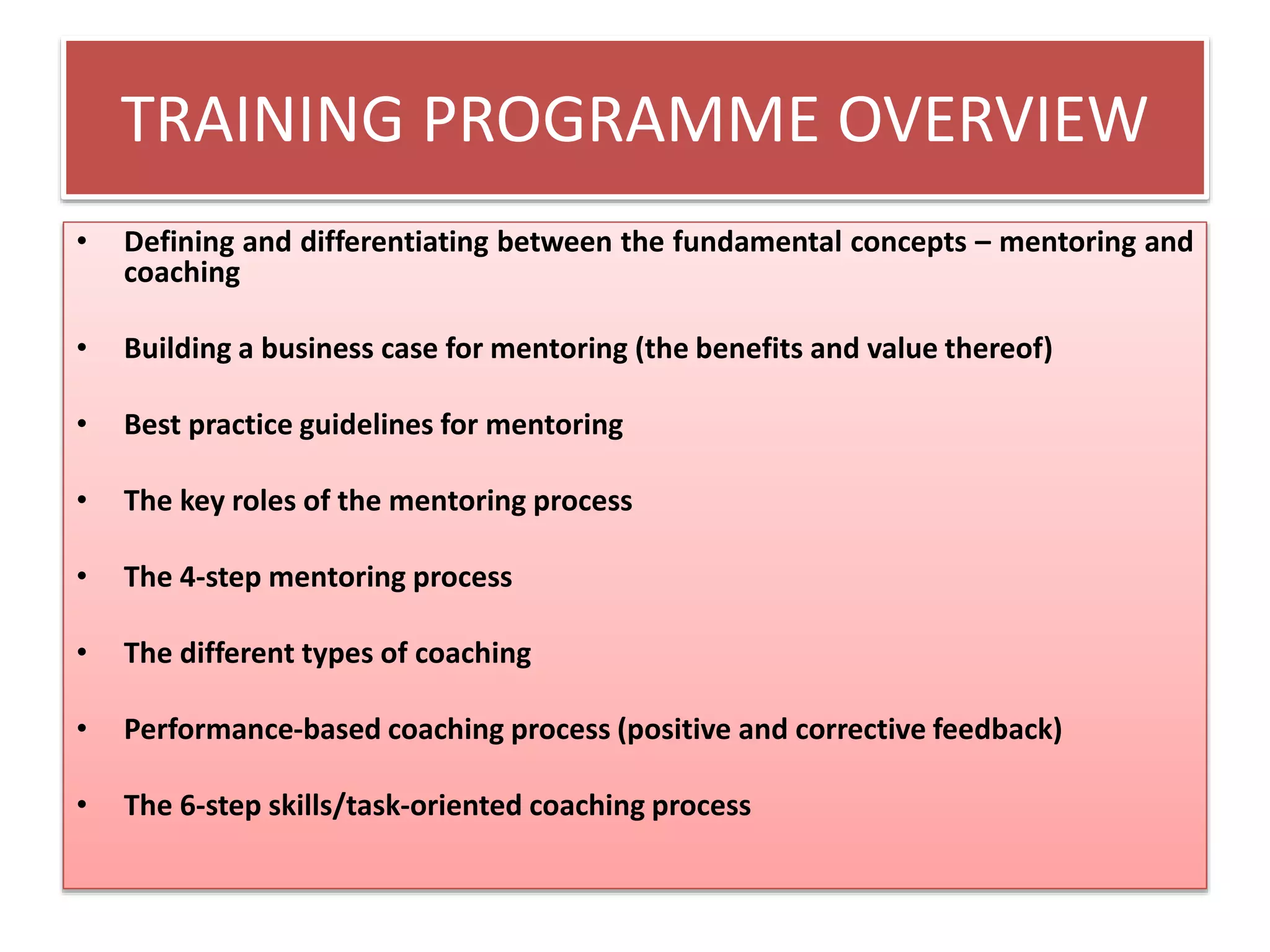 Mentoring and coaching skills | PPTX