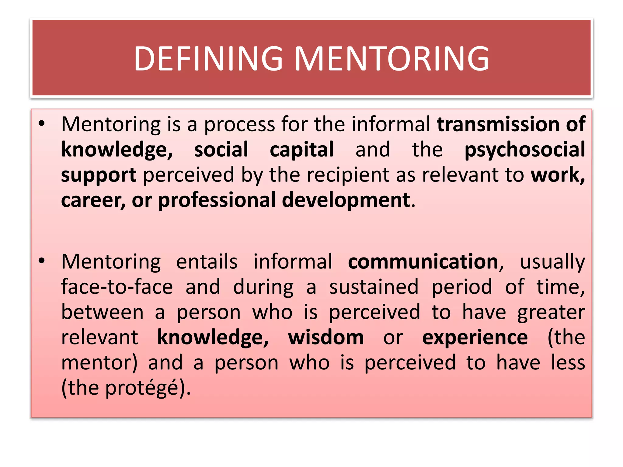 Mentoring and coaching skills | PPTX
