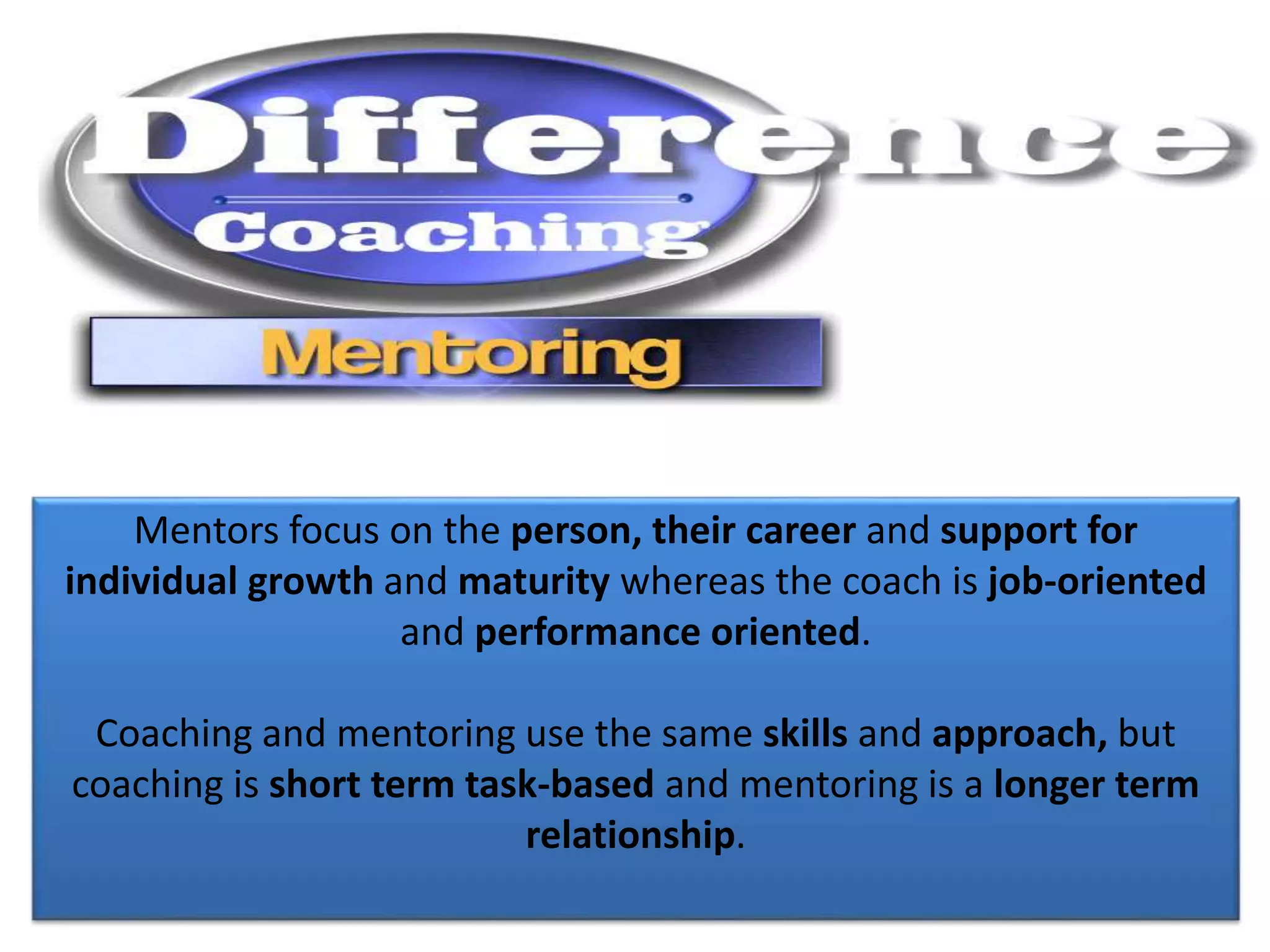 Mentoring and coaching skills | PPTX