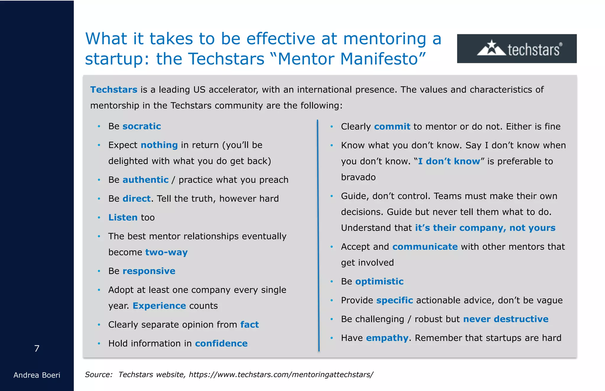 Mentoring a Startup | PDF