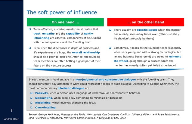 Mentoring a Startup | PDF