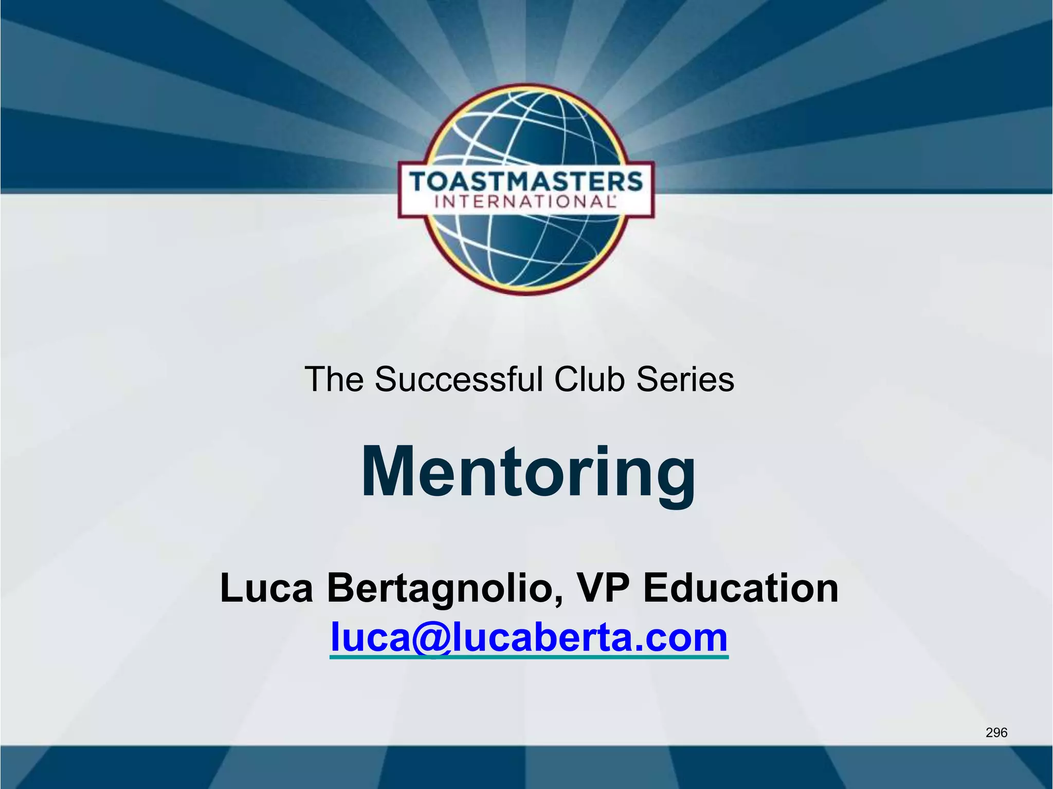 Mentoring at Toastmasters | PPSX